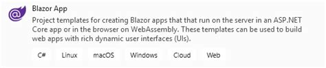 Visual Studio 2019 Blazor Server And Webassembly Templates Missing