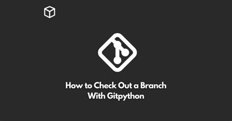 How To Check Out A Branch With Gitpython Programming Cube