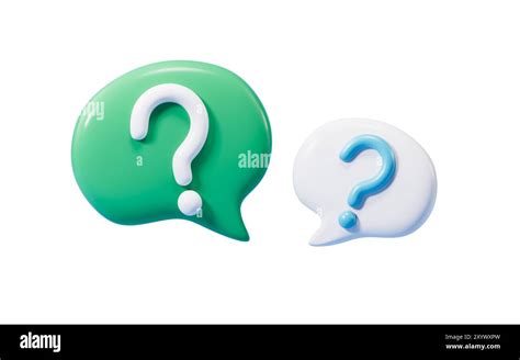 Cartoon Question Mark Faq Problem Solution Symbol Chat Symbol 3d Rendering 3d Illustration