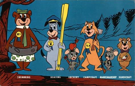 Yogi Bear Huckleberry Hound Hanna Barbera Camp Card Cartoons
