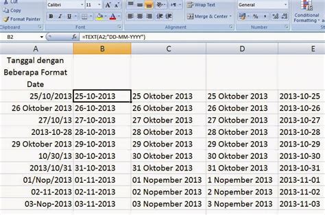 Merubah Format Tanggal Di Excel IMAGESEE