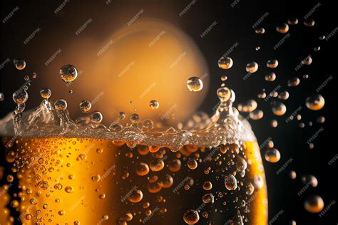 Premium Photo Abstract Beer Bubbles Background Generative Ai