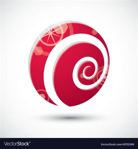 curl symbol abstract icon 3d royalty free vector image