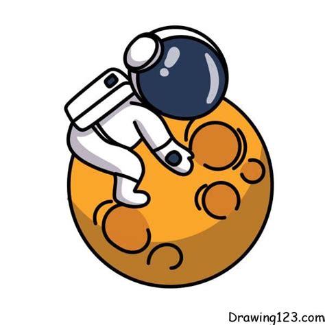 الخطوة 1 أولاً، ارسم قبعة رائد الفضاء