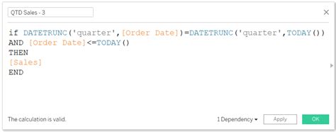 Quarter To Date QTD Vs Previous Quarter To Date PQTD In Tableau