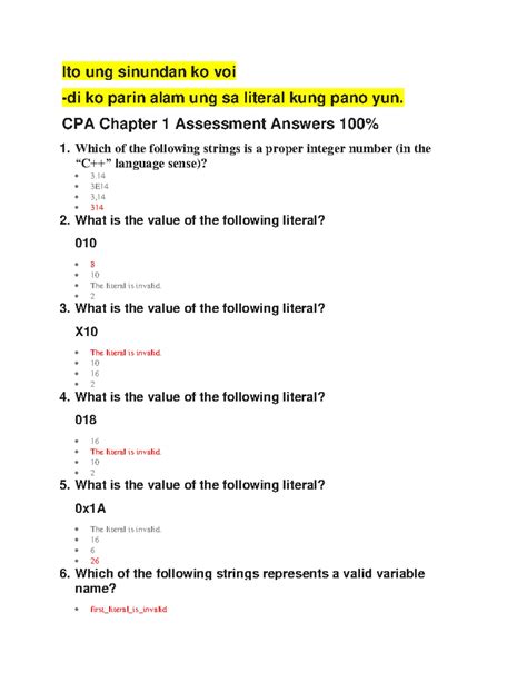 Cisco Module 2 Mcqs By Sfand Yarr Cpa Programming Essentials In C Module 2 Exam Answers