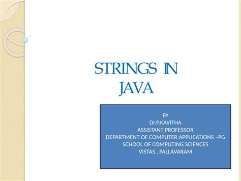 String Class And String Buffer Class Concepts In Java Pptx String Class And String Buffer Class Concepts In Java Pptx