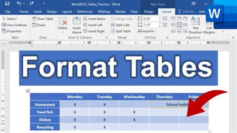 Adding And Formatting Tables In Microsoft Word Microsoft Word Document Words Microsoft Word