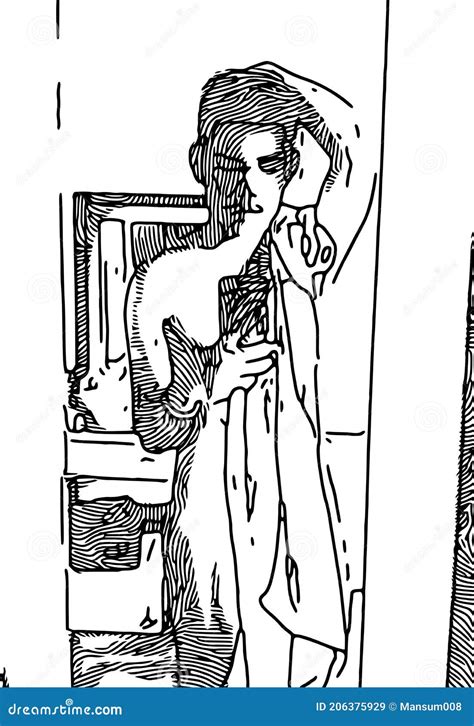 Preto E Branco Desenho De Um Garoto Ilustra O Stock Ilustra O De Preto Sensual