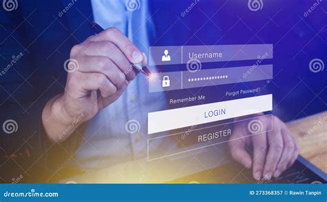Cyber Security And Security Password Login Online Concept Hands Typing