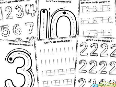 Free Printable Tracing And Writing Numbers 1 To 10 Worksheets