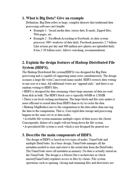 Big Data Ia Answers Pdf Apache Hadoop Map Reduce