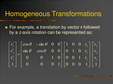 Ppt Homogeneous Transformations Powerpoint Presentation Free