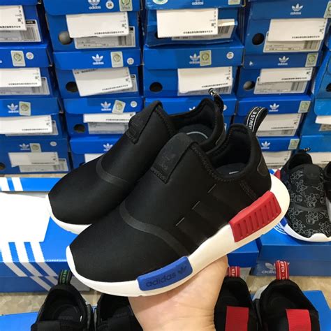 Clover Nmd 360 I Slip On รองเท้าวิ่ง สีดํา สีฟ้า สีแดง สําหรับเด็กผู้ชาย และเด็กผู้หญิง 2 14 ปี