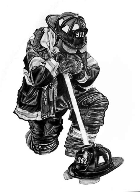 Firefighter Drawing