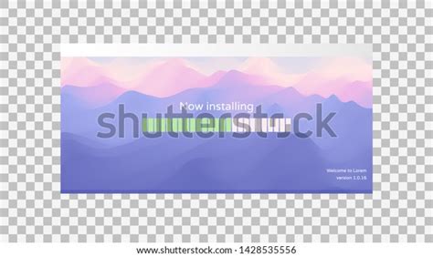 Loading Process Screen Installing App Software Stock Vector Royalty