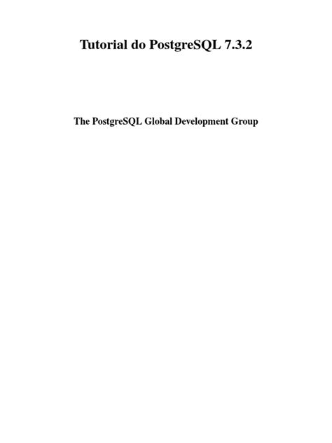 Tutorial Postgresql Pdf Postgre Sql Modelo Cliente Servidor