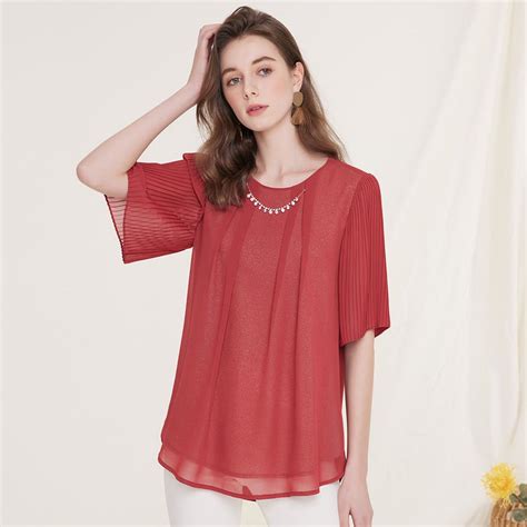 포스티 쥬얼 쿨샤벳 티블라우스레드