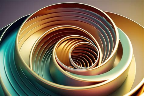 Premium Photo Colorful Spiral Pattern Made Of Multiple Wires Closeup Background Ai Generation