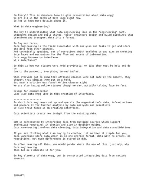 Data Engg Pdf Data Warehouse Computing