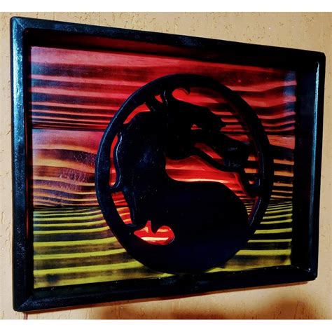 Quadro Decorativo Mortal Kombat Em Madeira Com Led Chimera Concept Chimera Concepts Shopee
