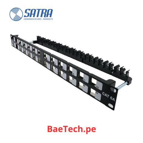 Patch Panel Cat 6a 24 Puertos Angular Satra 0103082401 Panel De Conexi Patch Panel Cat 6a 24 Puertos Angular Satra 0103082401 Panel De Conexi