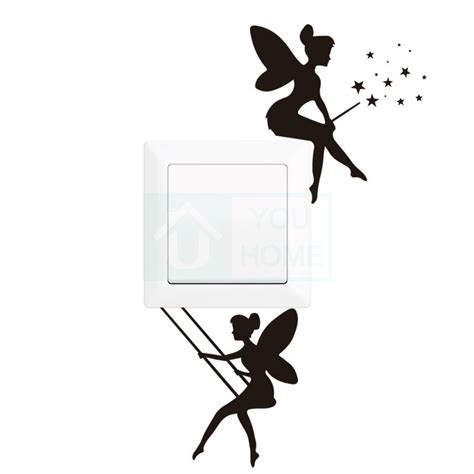 Youhome การ์ตูน สติ๊กเกอร์ติดประตูที่ถอดออกได้ สติ๊กเกอร์ติดสวิตซ์ไฟ วอลล์เปเปอร์ Th