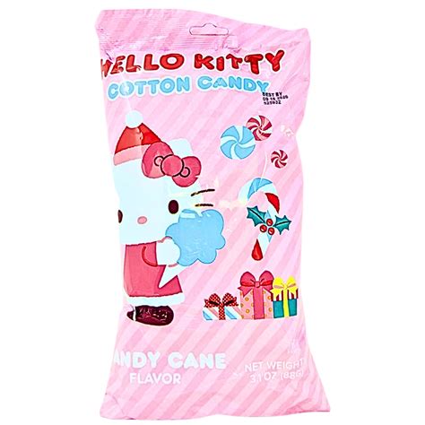 Hello Kitty Candy Cane Cotton Candy 31oz 12 Pack Iwholesale Candy