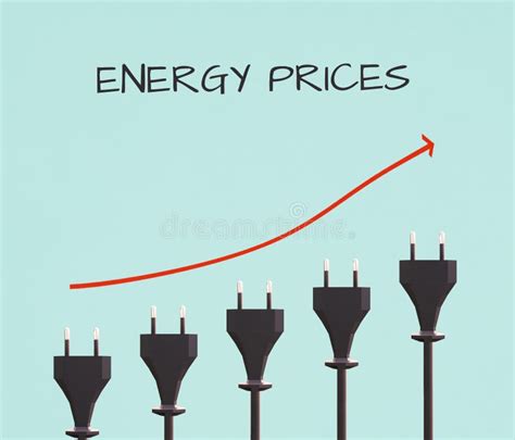 Illustration Of Power Plugs Increasing Prices For Electricity Expensive Green Energy