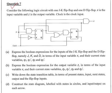 solved consider the following logic circuit with one j k