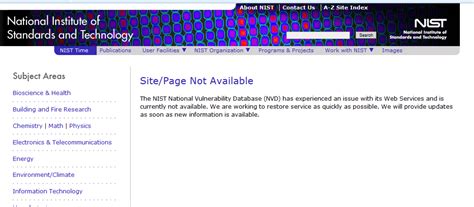 Nist National Vulnerability Database Down Malware Identified On Two