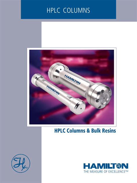 PDF HPLC COLUMNS Separations Co Zaseparations Co Za 2014 09 Hamilton HPLC Columns