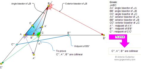 Math Education Geometry Problem 632 Triangle Interior And Exterior Angle Bisectors Midpoints