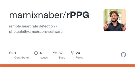 GitHub Marnixnaber RPPG Remote Heart Rate Detection Photoplethysmography Software