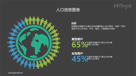 人口信息ppt图表素材下载 Pptmall