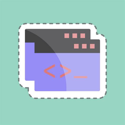 Sticker Line Cut Custom Coding Suitable For Programming Symbol Simple