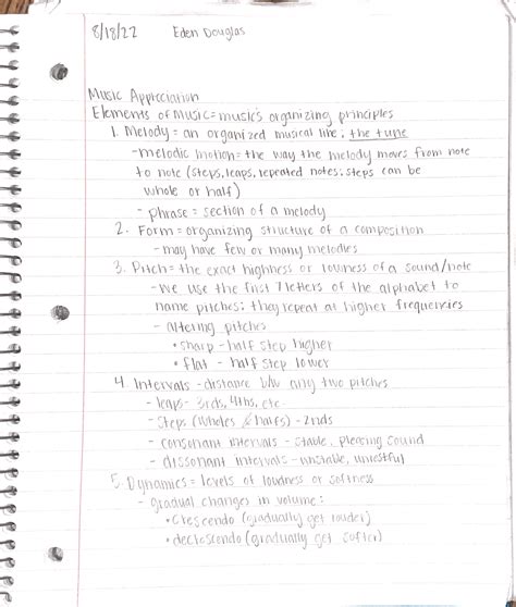 Handwritten Music Notes MU 1113 Studocu