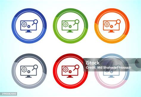 정보 기술 아이콘 디자인 그림입니다 디지털 테크 아이콘 버튼 디자인 세트 건강관리와 의술에 대한 스톡 벡터 아트 및 기타 이미지 건강관리와 의술 고급 과학 Istock