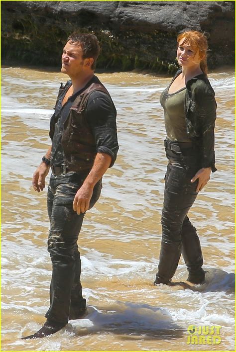 Chris Pratt And Bryce Dallas Howard Get Washed Ashore While Filming Jurassic World 2 Photo