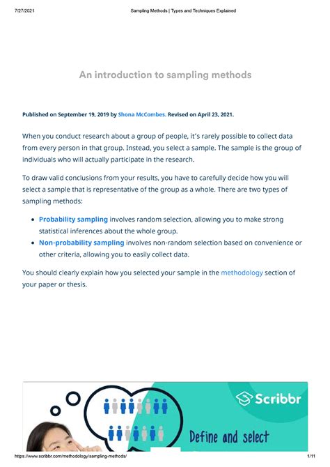 Sampling Methods Types And Techniques Explained An Introduction To Sampling Methods Published