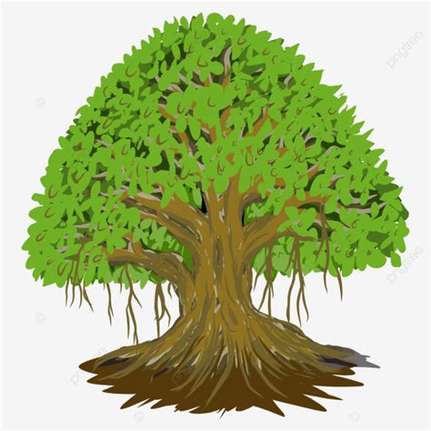 반얀 나무의 그림 벡터 반얀 트리 로고 삽화 Png 일러스트 및 벡터 에 대한 무료 다운로드 Pngtree