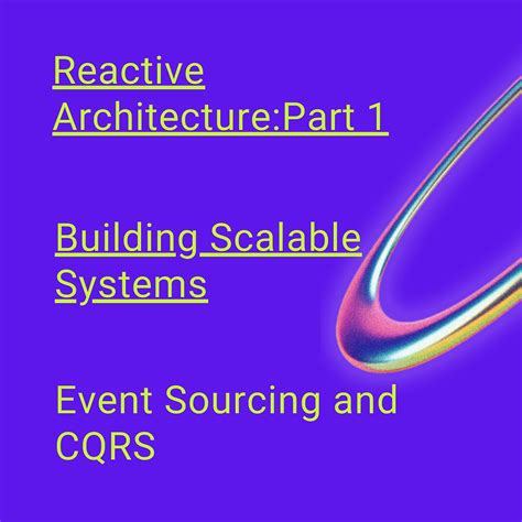 Reactive Architecture Event Sourcing And Cqrs
