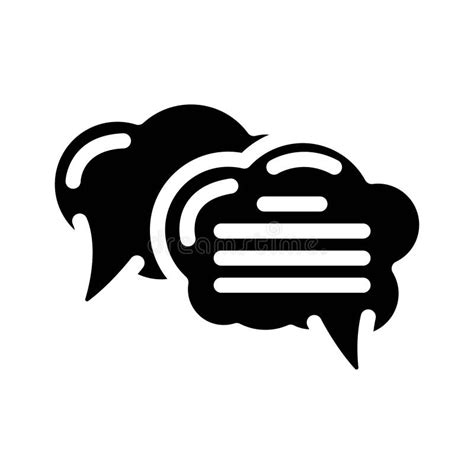 Speech Bubble Natural Language Processing Nlp Glyph Icon Vector Illustration Stock Vector
