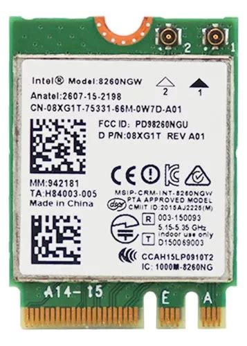 Wifi Intel Dual Band Wireless Ngw Mbps Bluetooth MercadoLivre