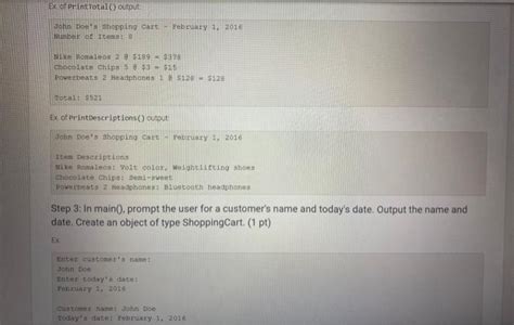 Solved Step 5c Implement Output Items Descriptions Menu