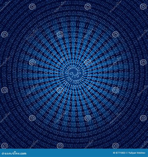 Spiral Binary Code Stock Vector Illustration Of Coding 8771803