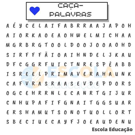 Caça Palavras De Primavera Retoedu