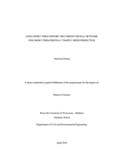 Pdf Long Short Term Memory Recurrent Neural Network For Short Term