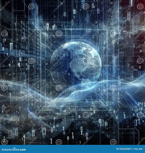 Binary Code Overlay With Data Streams Binary Code Overlays The I Stock