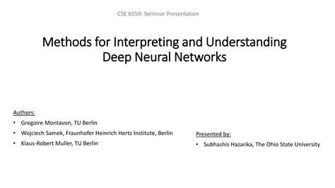 Dnn Model Interpretability Ppt
